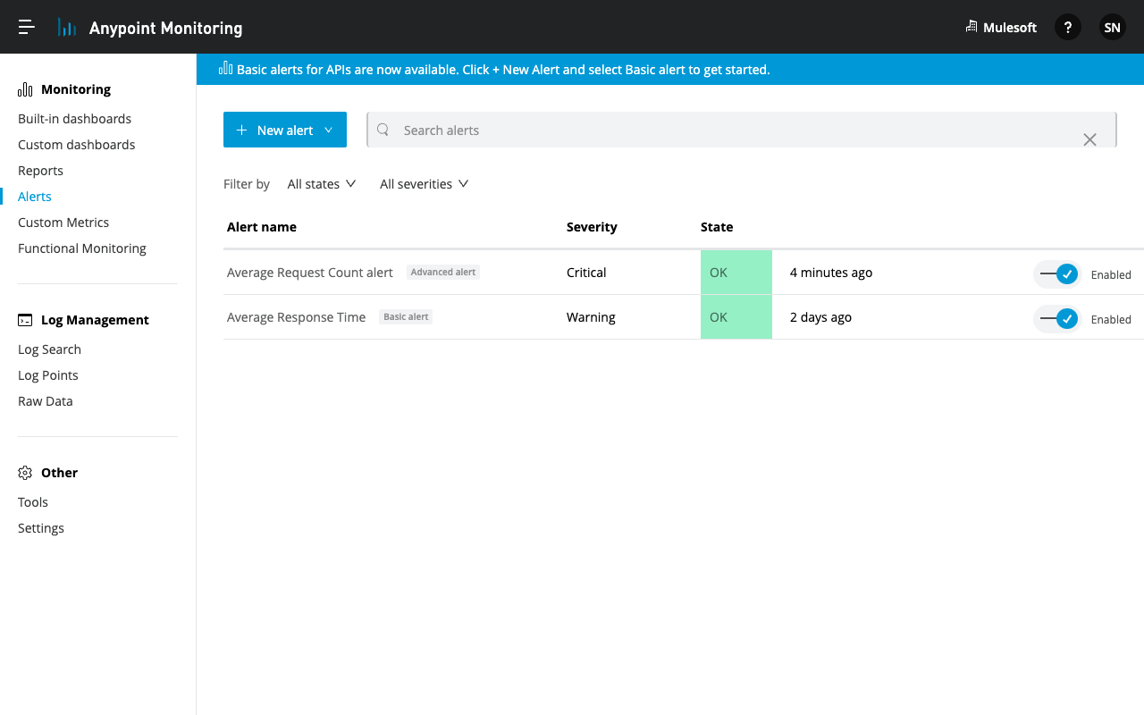 Monitoring applications deployed on CloudHub 2.0