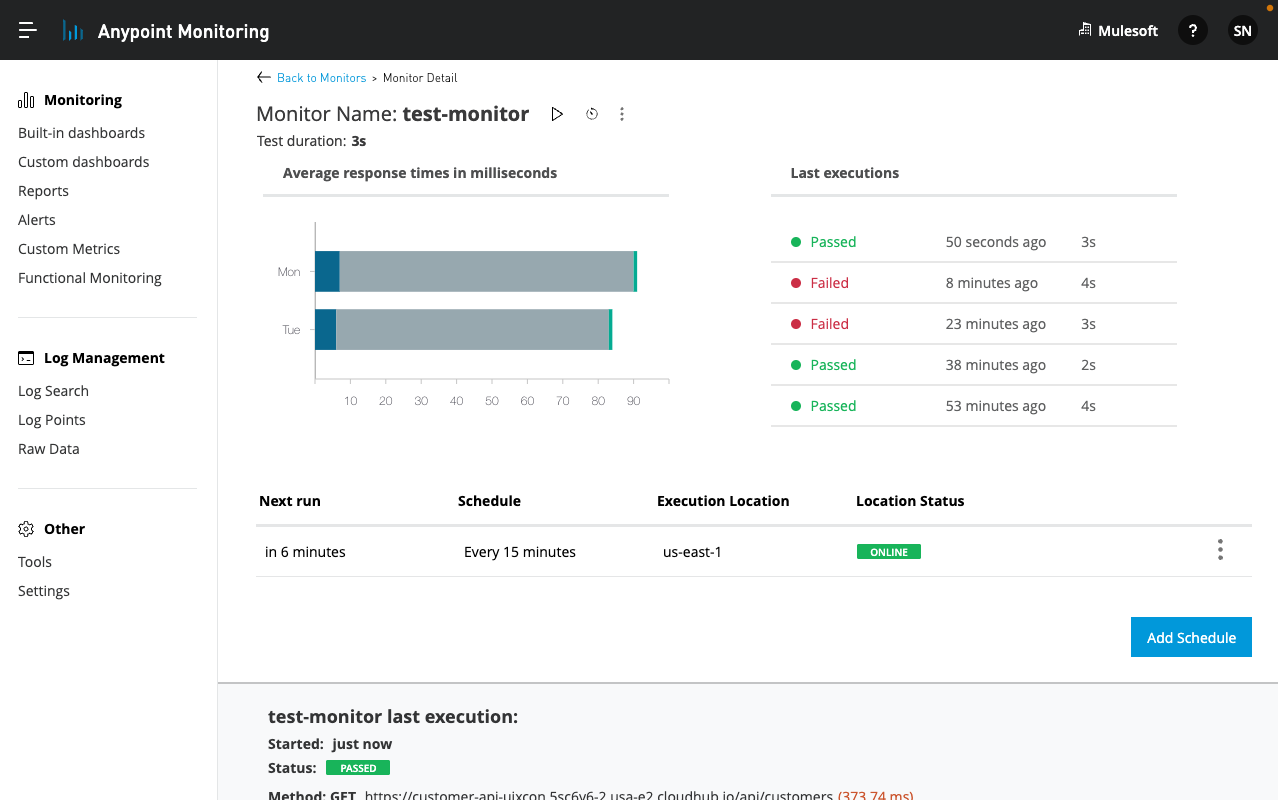 Monitoring applications deployed on CloudHub 2.0