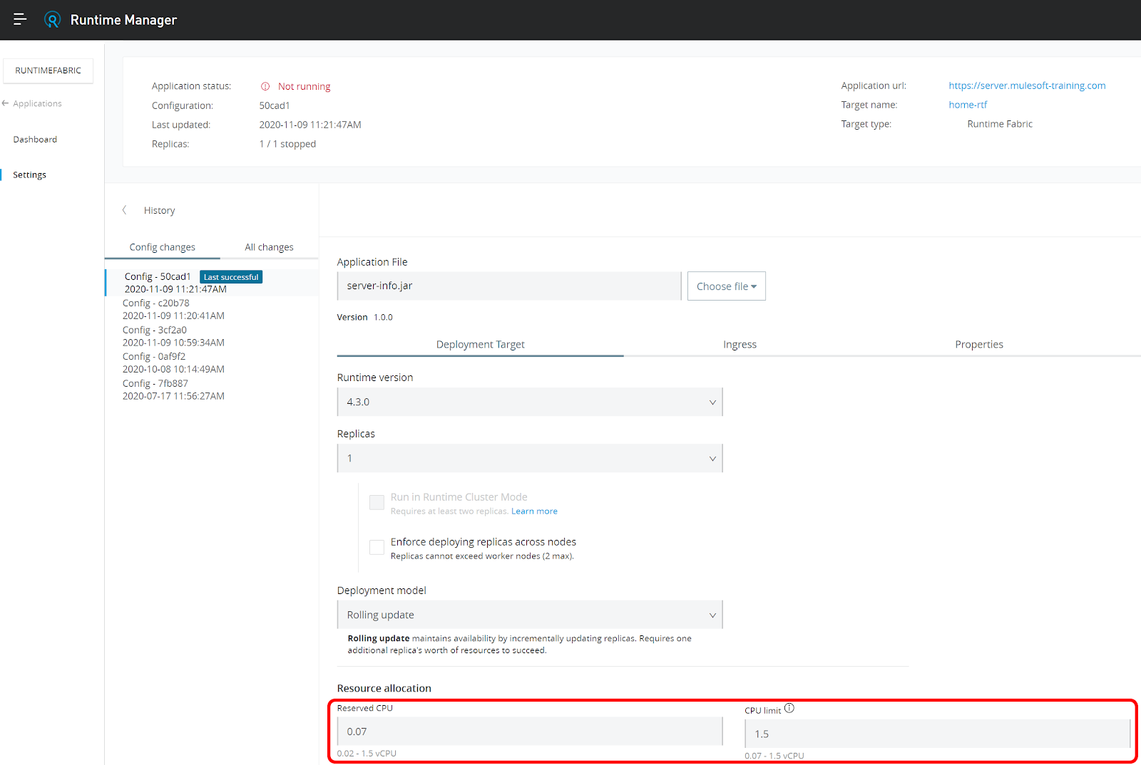 How to Deploy Runtime Fabric with Unallocated CPU Capacity | MuleSoft Blog