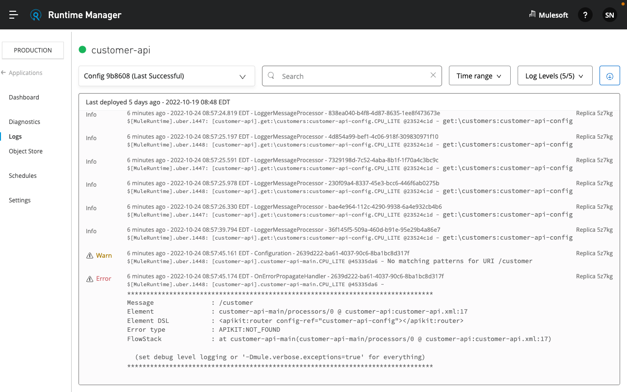Monitoring applications deployed on CloudHub 2.0